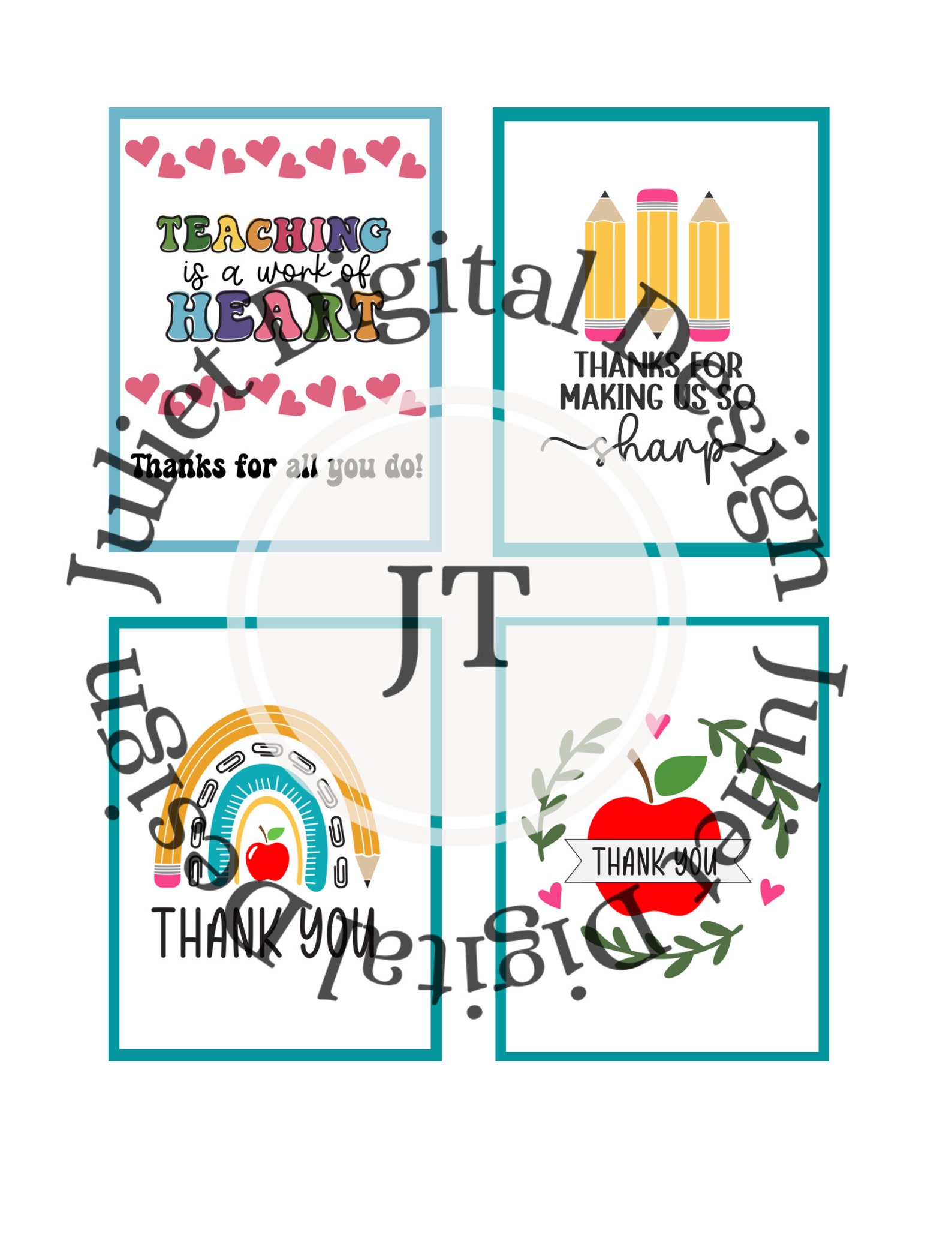 Teacher Appreciation Tag, School, End of Year Tag, Thank You, Printable ...