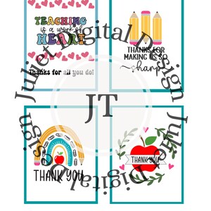 Teacher Appreciation Tag, School, End of Year Tag, Thank You, Printable ...