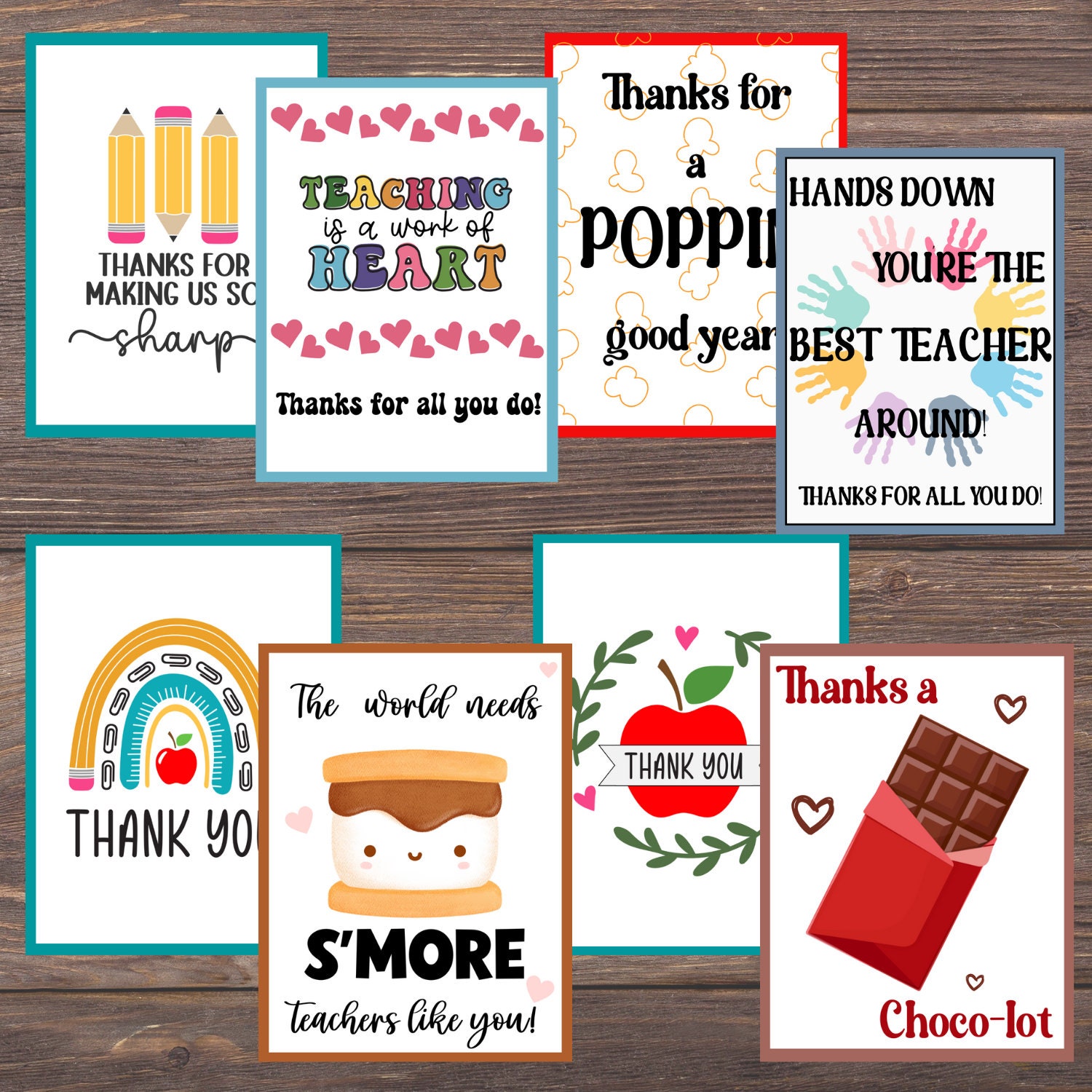 Teacher Appreciation Tag, School, End of Year Tag, Thank You, Printable ...