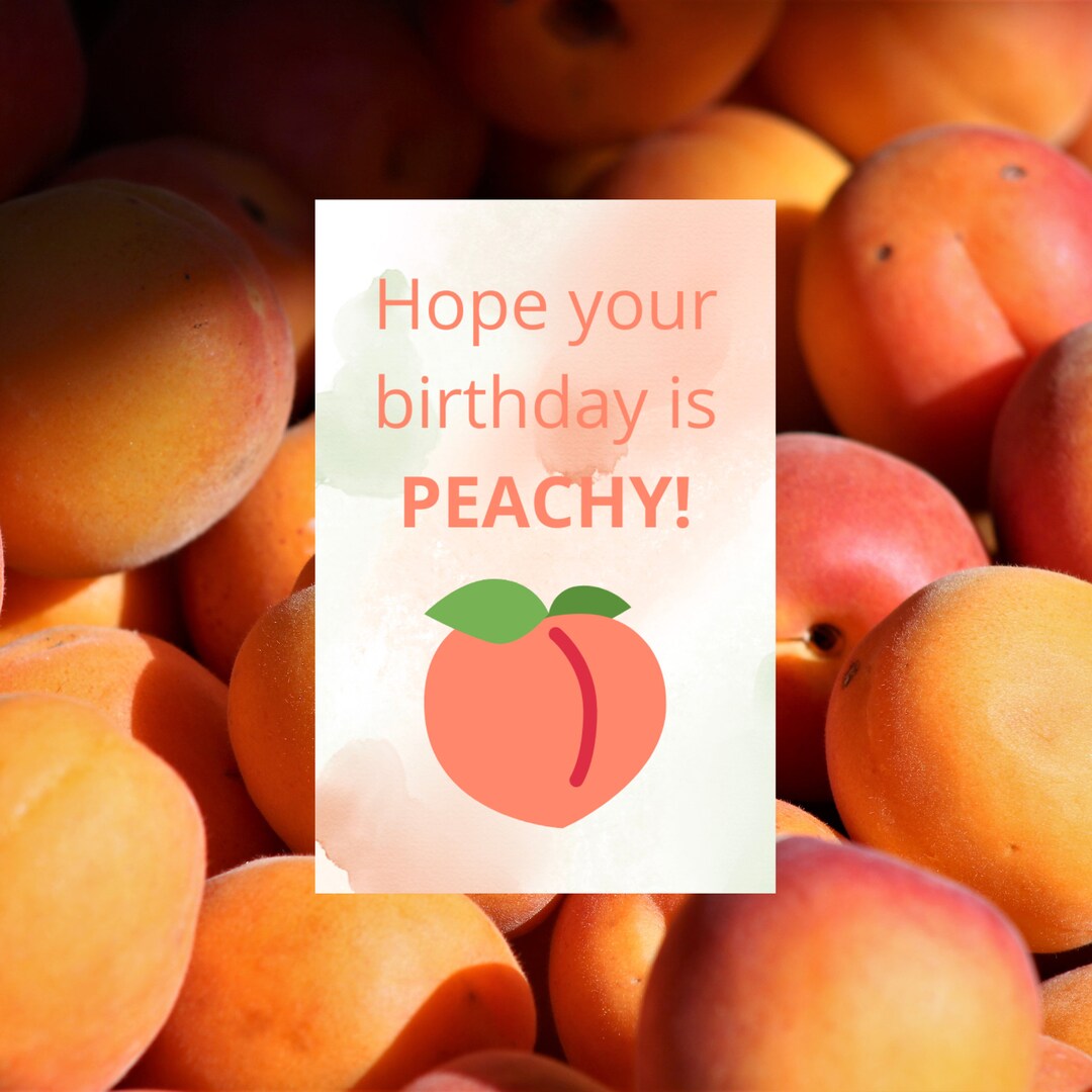 Birthday Cards, Peachy, Birthday Tag, Printable, Instant Download ...