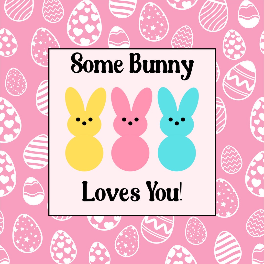 Easter Bunny Gift Tag Printable, Party Favor (digital Download) - Etsy