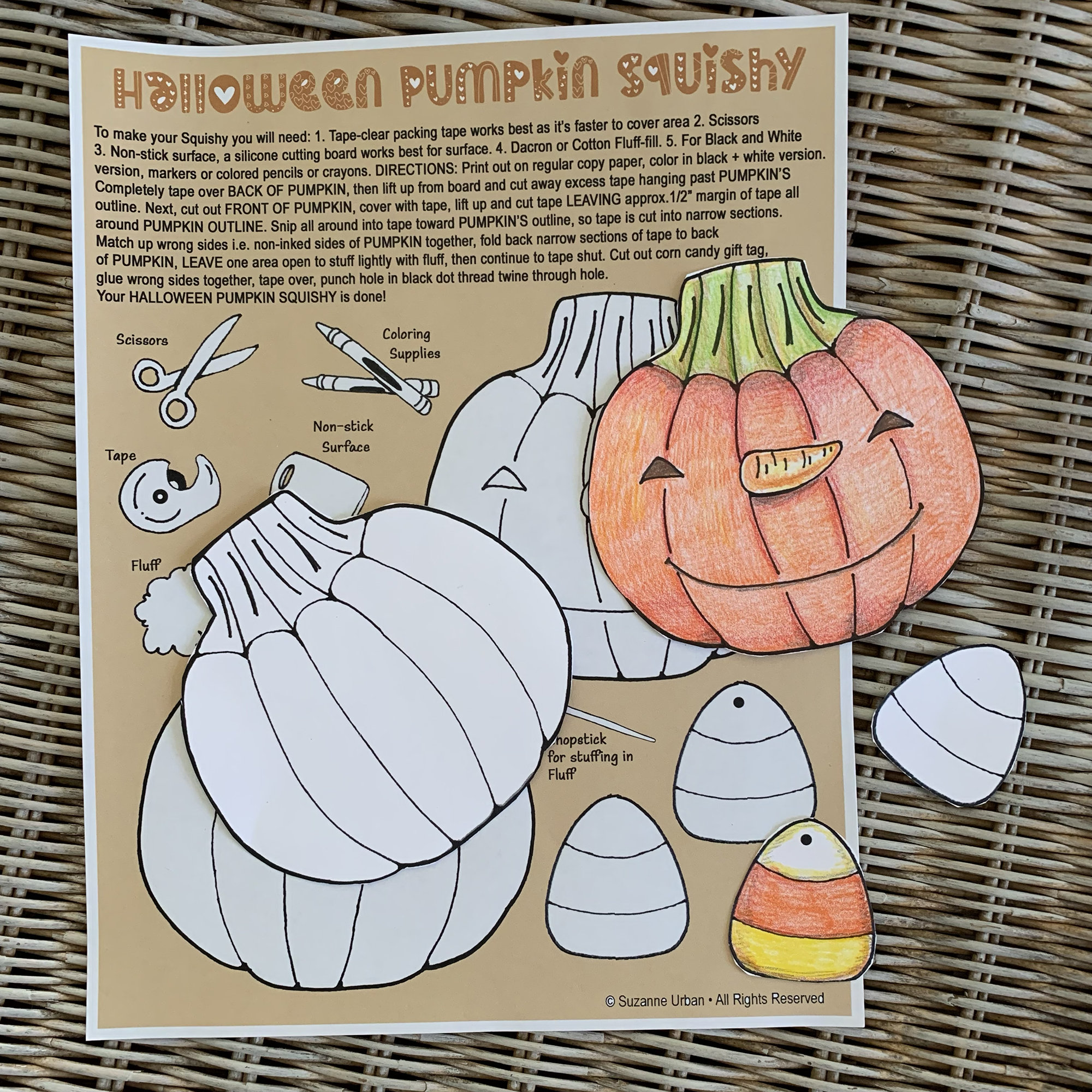 Set of 5 Paper Squishies Characters Printables to Color, Cut Out and ...