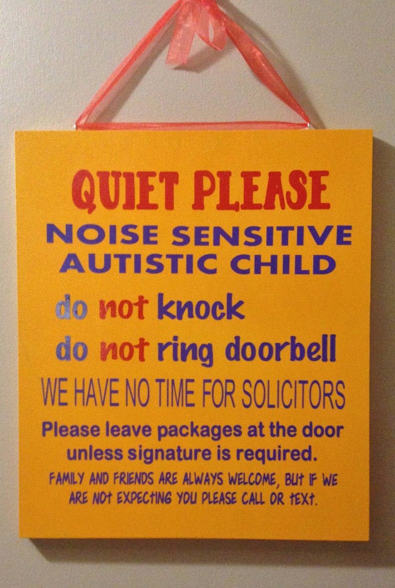 Quiet Please...........noise Sensitive Autistic Child Sign - Etsy