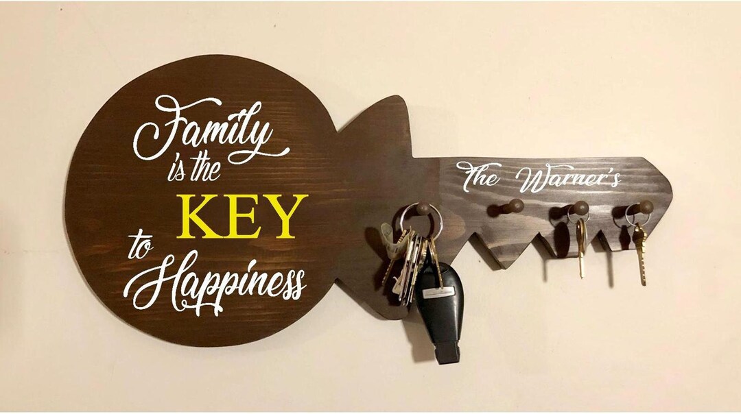 Family is Key Wall Hanger - Key Wall Hanger - Wedding Gift - House ...