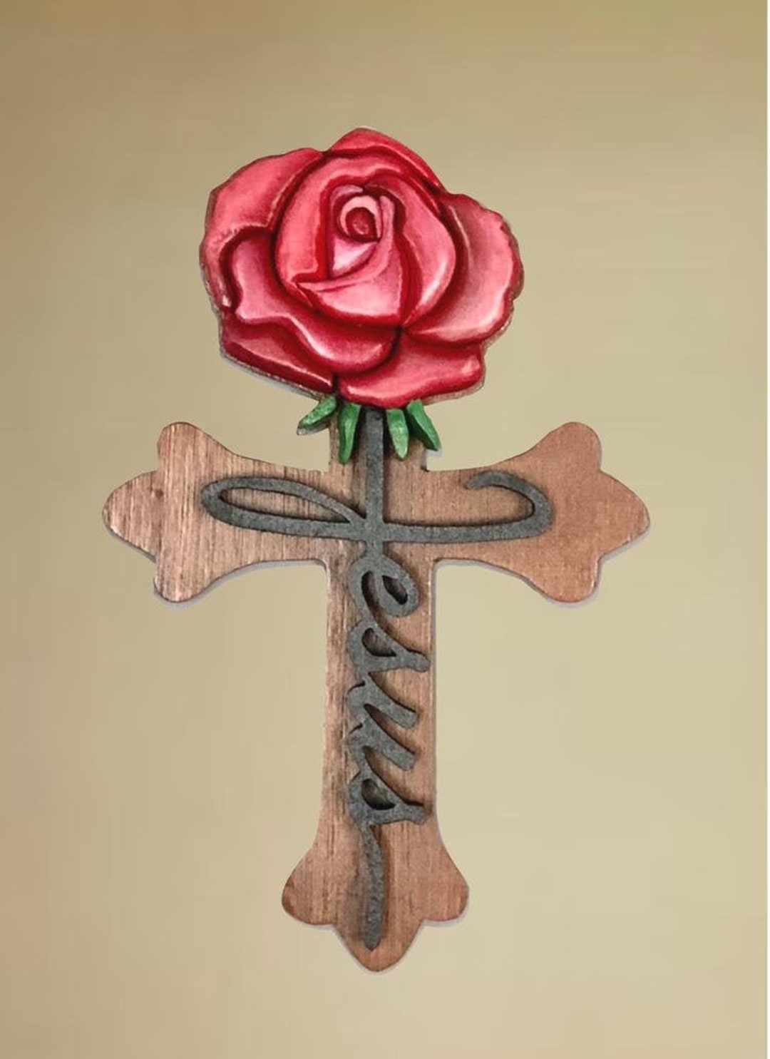 Jesus 3D Rose Cross, Cross, Jesus, Easter Cross, Christian Cross ...