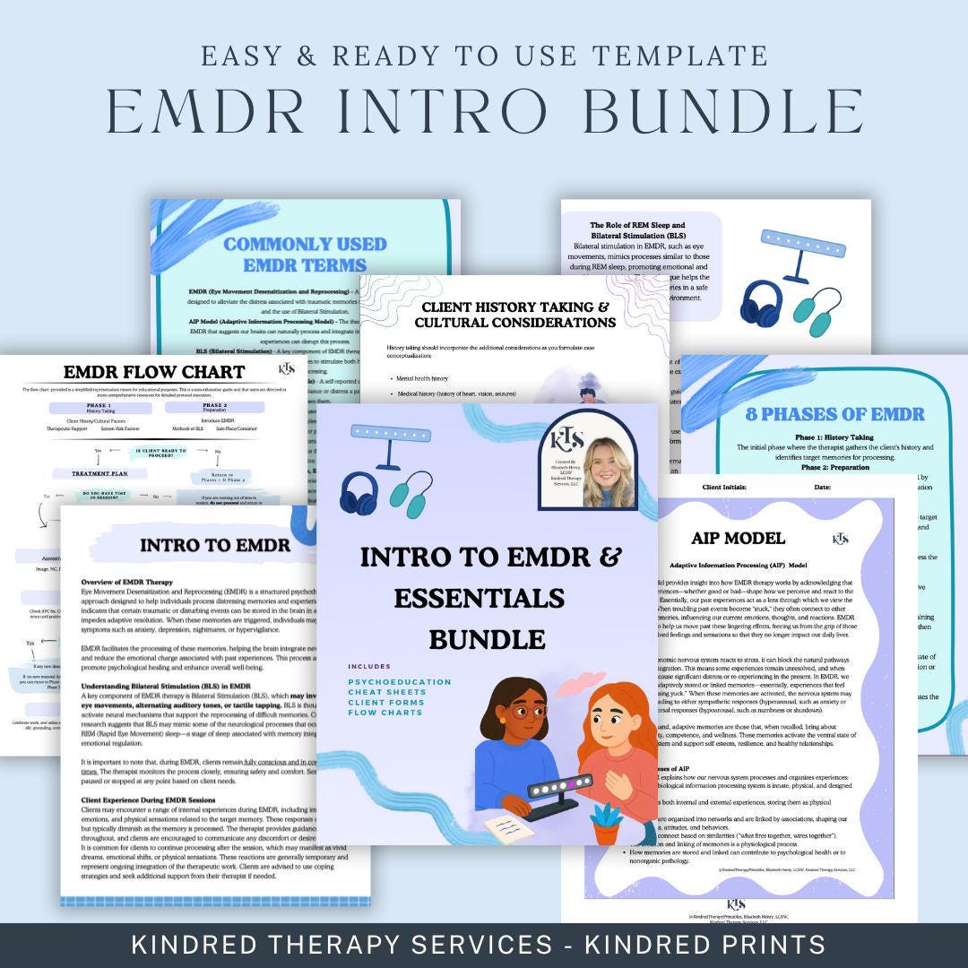 EMDR Therapy Workbook PDF •22-page Trauma Toolkit • EMDR Intro, Client ...