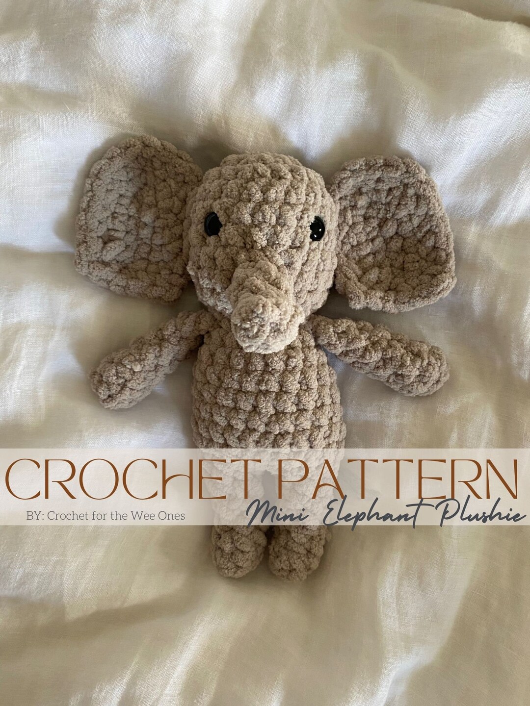 Mini Elephant Crochet Pattern Crochet Elephant Plushie Pattern - Etsy