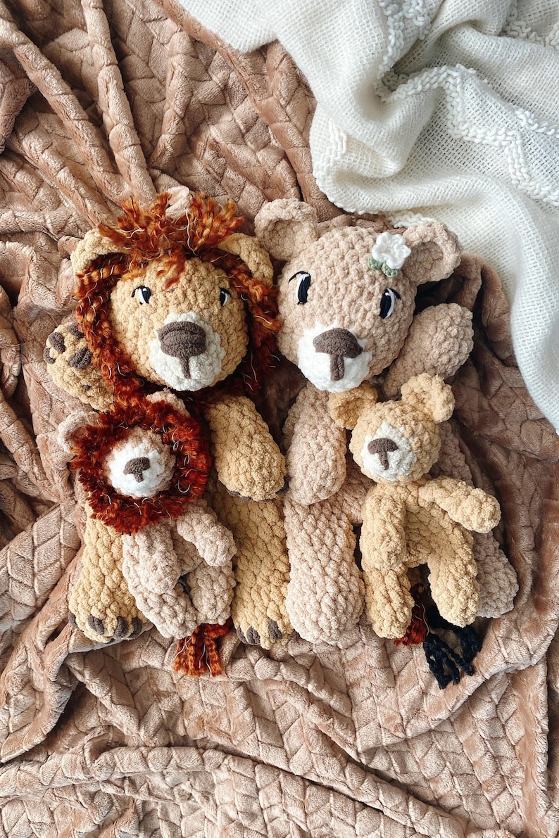 Crochet Lovey Pattern Bundle | Elephant & Lion Lovey | Low Sew Baby ...