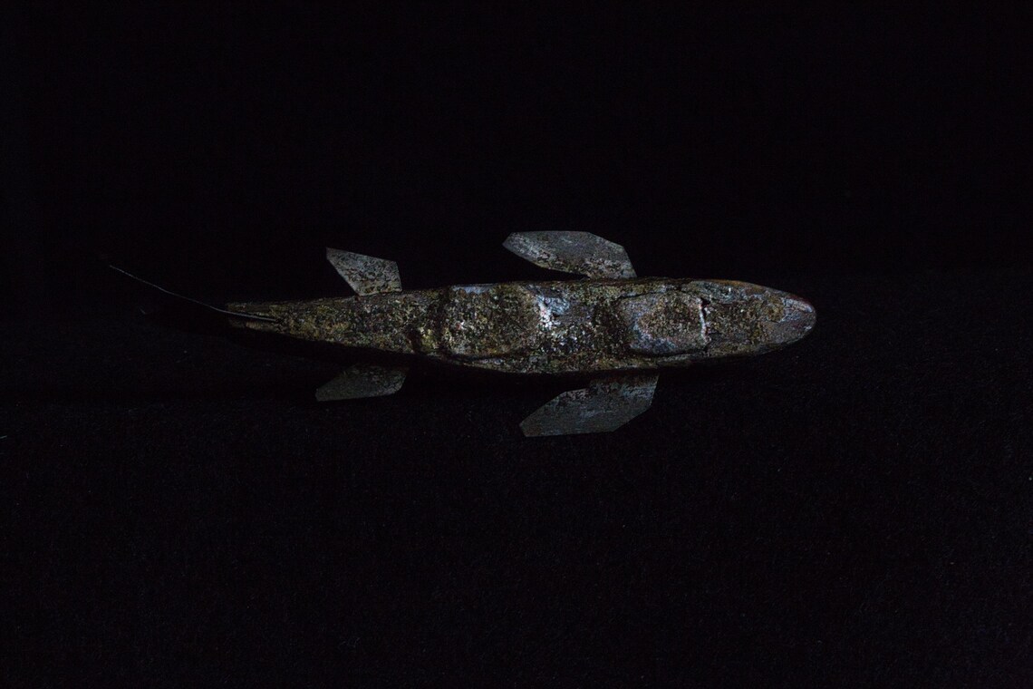 From Grandpa's Old Tackle Box: A Shinny Metal Fin Fish Decoy With Weird ...