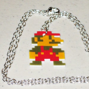 Super Mario NES 8 Bit Keychain Necklace Earrings Charm - Etsy