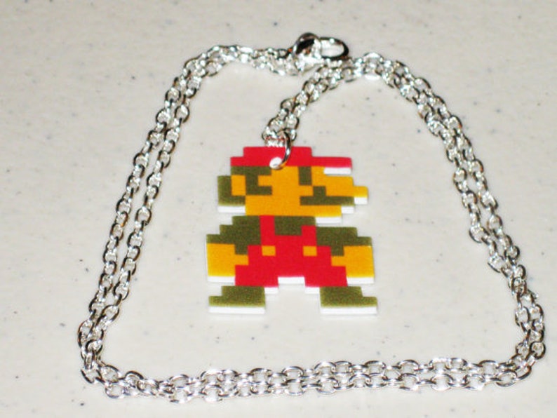 Super Mario NES 8 Bit Keychain Necklace Earrings Charm - Etsy