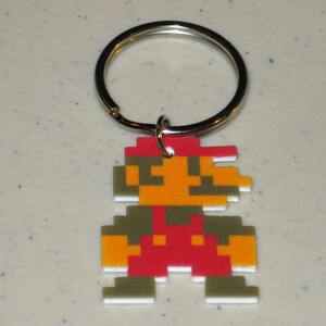 Super Mario NES 8 Bit Keychain Necklace Earrings Charm - Etsy