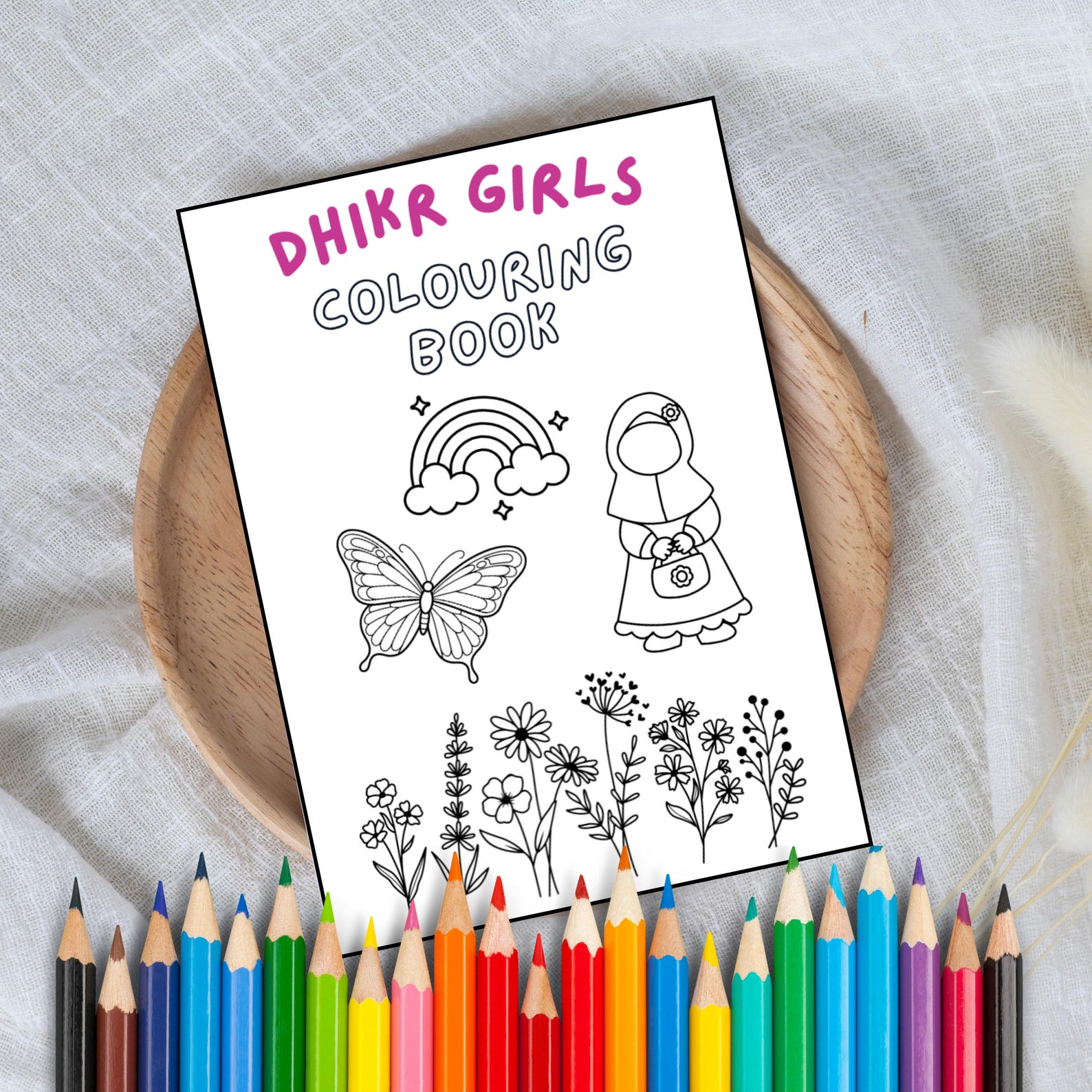 Islamic Dhikr Kids Girl Colouring Book, Activity for Children ...