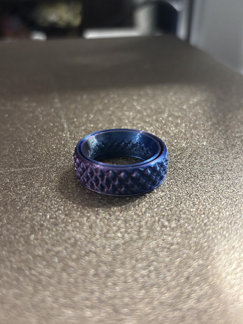 Diamond Spin Fidget Ring STL File, Knurled Fidget Ring 3D Print ...