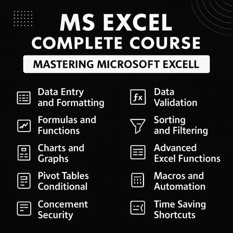 Excel Training PDF: Beginner to Advanced Course - Data Analysis ...