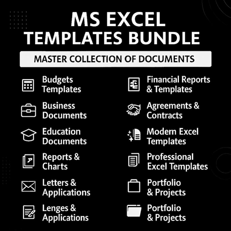 MS Excel Templates Bundle Business Finance Budget Sheets, Reports ...