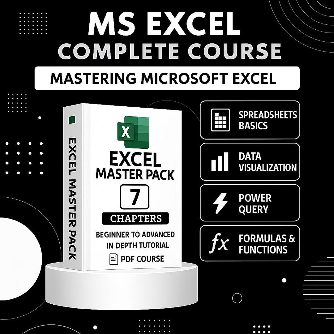 Excel Training PDF: Beginner to Advanced Course - Data Analysis ...