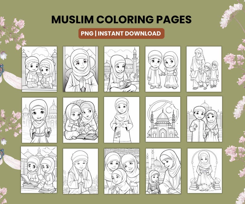 Islamic Coloring Pages | Ramadan & Eid Activity Book | Muslim Kids ...