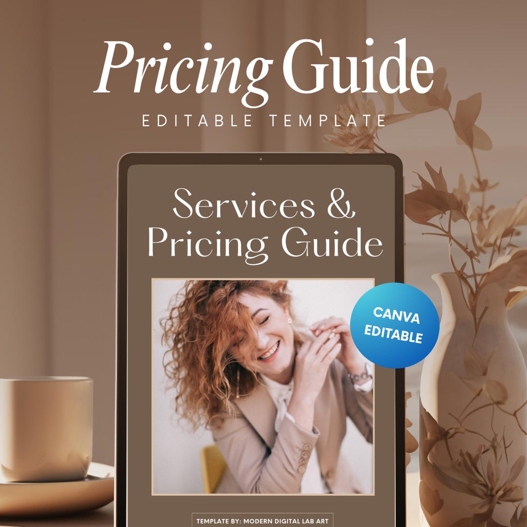 Editable Product Guide Template: Canva Pricing Guide (digital Download ...