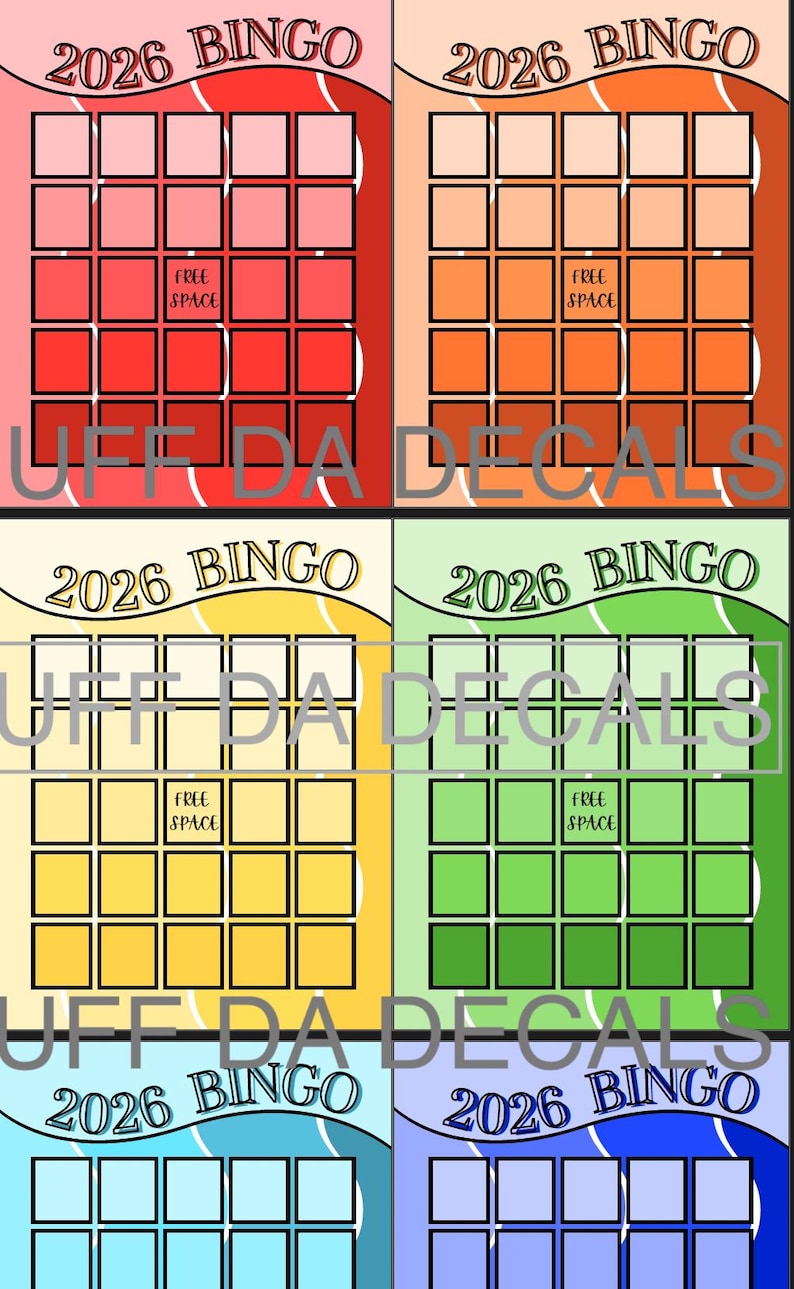 2026 Bingo Karte Blank Template Pack - Etsy.de