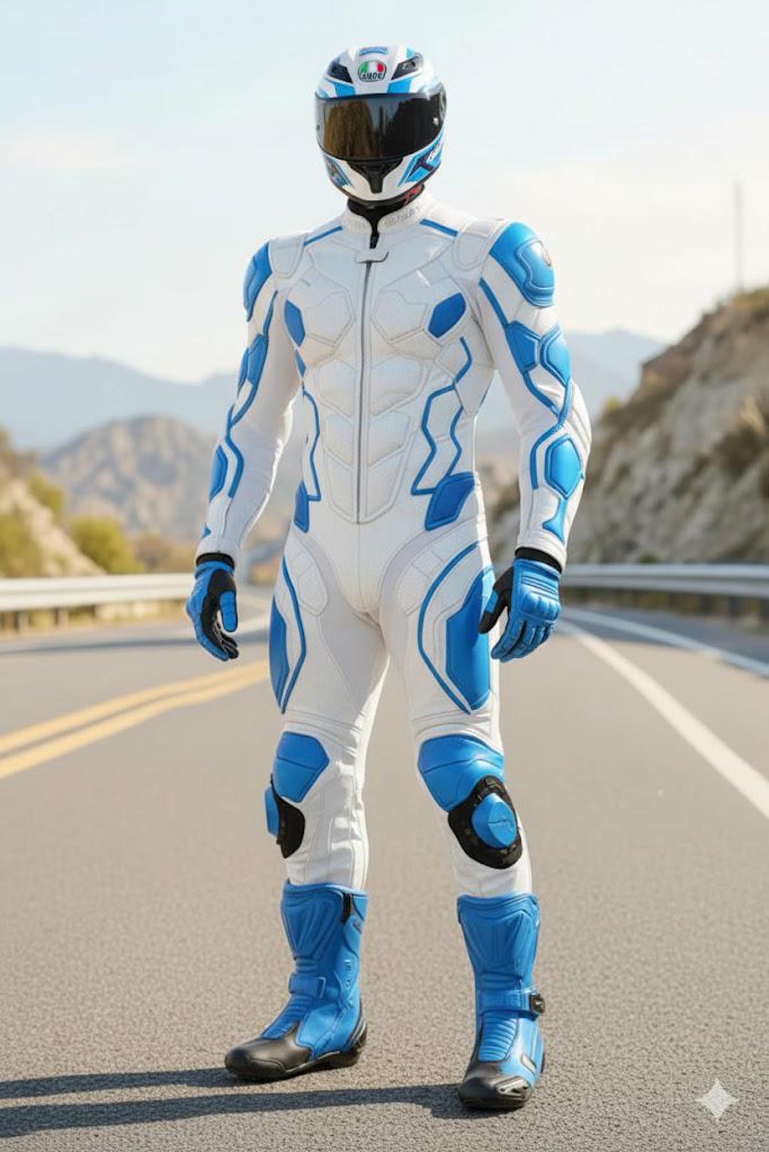 Armored Leather Motorcycle Racing Suit | Custom Made Cowhide Track Suit ...