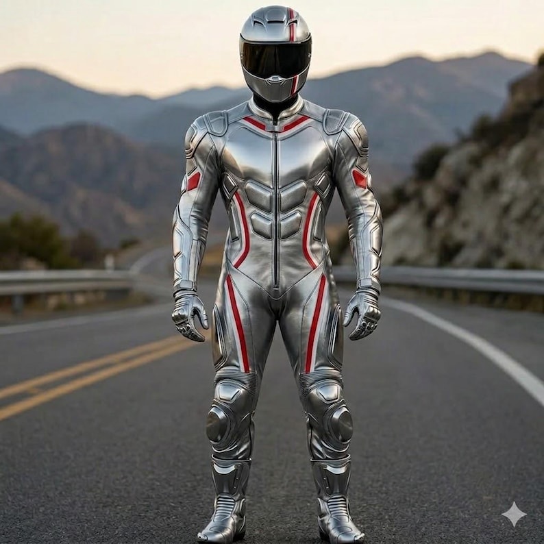 Handmade Motorcycle Racing Suit | CE Armor Leather Biker Track Gear Men ...