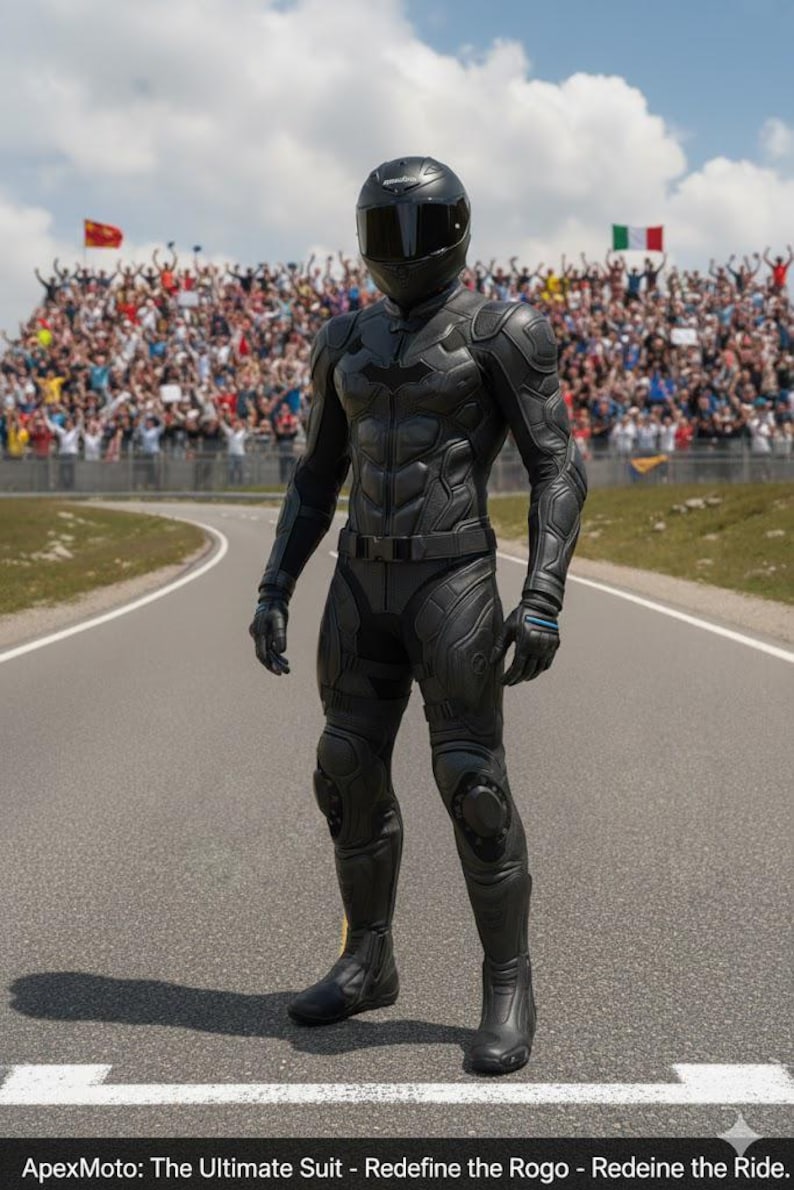 Apexmoto Stealth Armor Motorcycle Racing Suit – Custom Leather CE ...