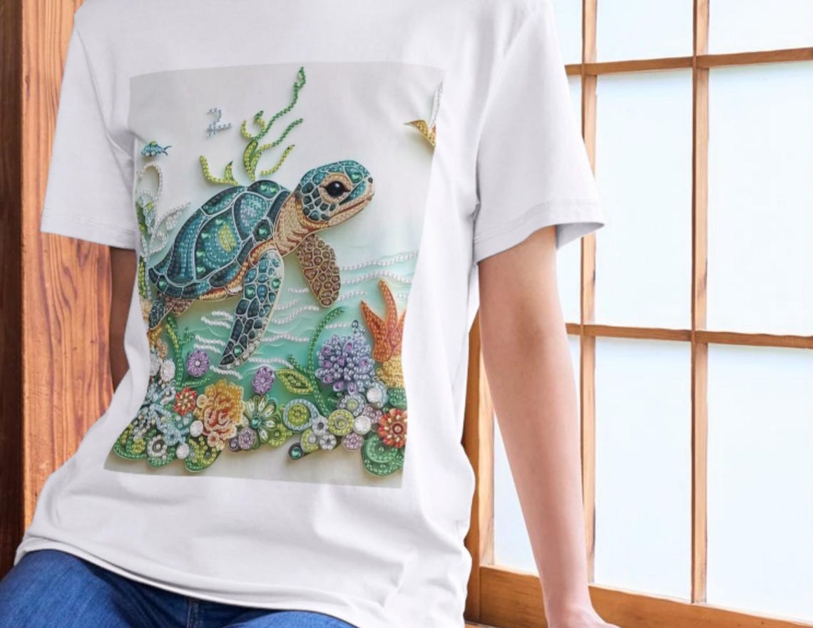 Sea Turtle Diamond Painting DIY Kit, Rhinestone Embroidery (digital ...