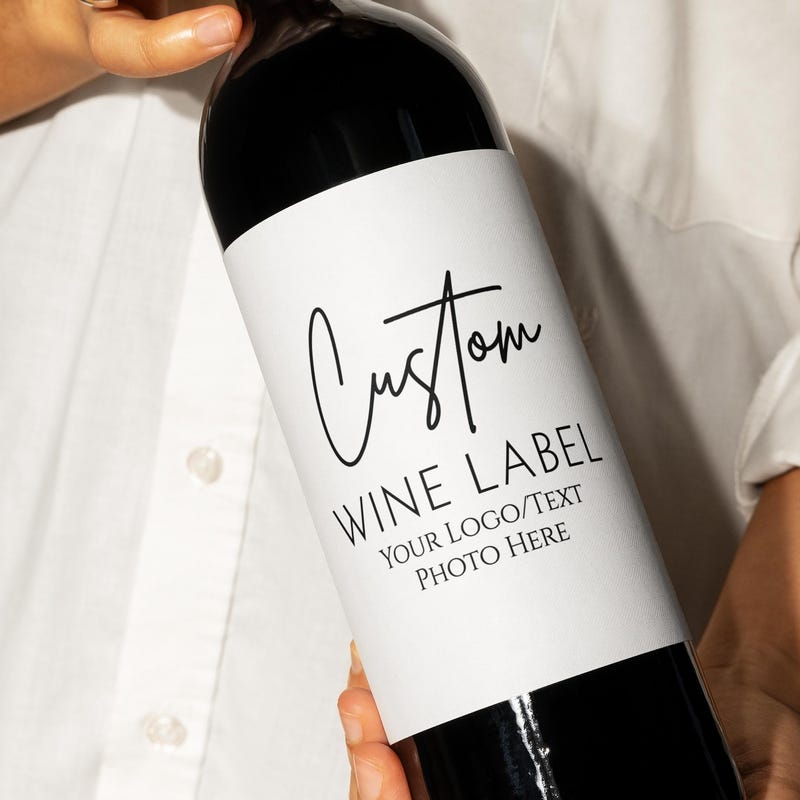 Wine Bottle Xmas Label - Etsy