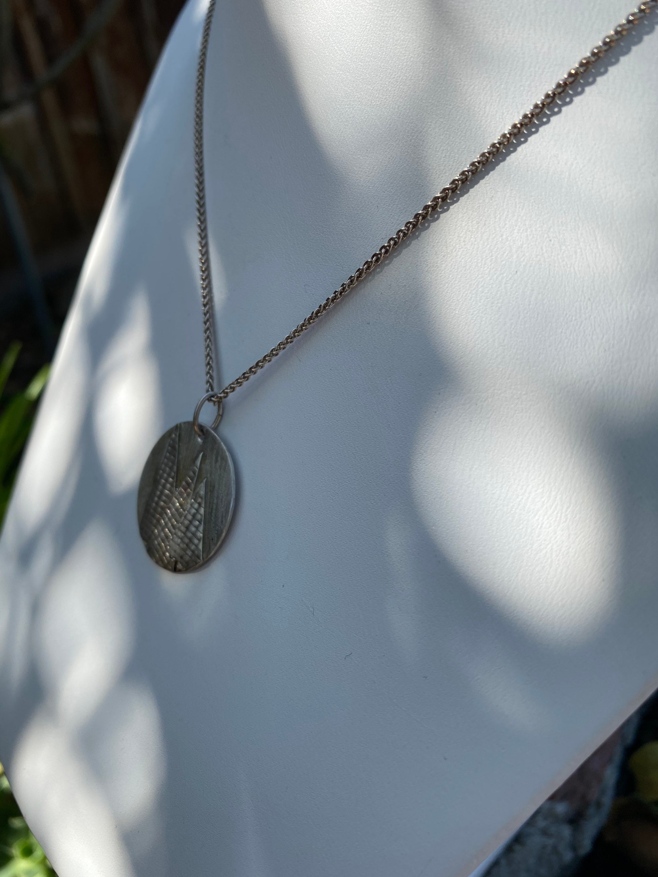 Three Peaks Pendant/three Peaks Sterling Necklace / Art Deco Necklace ...