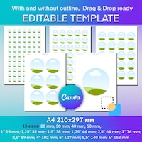 Sticker Backing Cards Template, Canva Template, Small Business Supplies ...