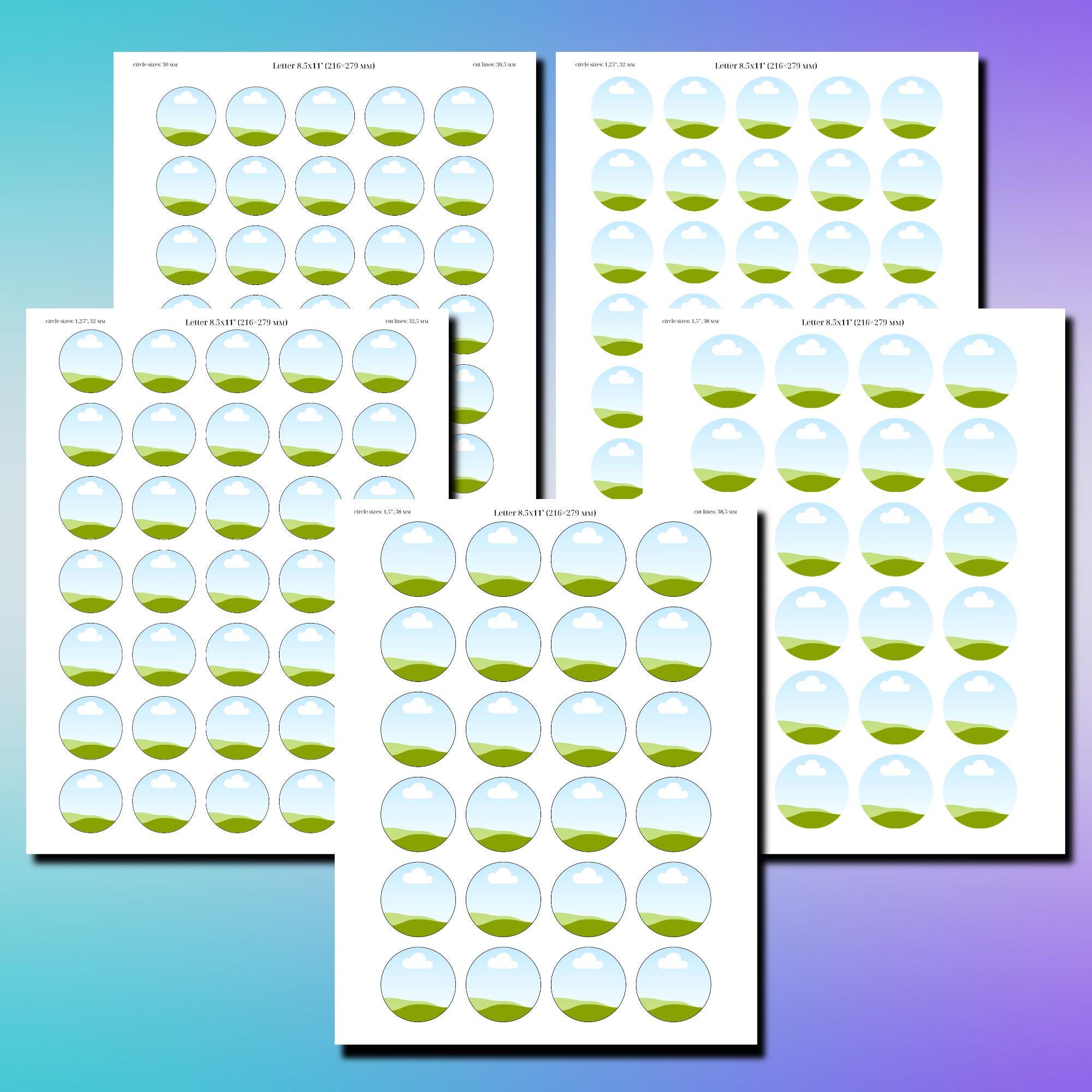 Editable Sticker Template Letter 8.5x11" | Canva Printable, Drag & Drop ...