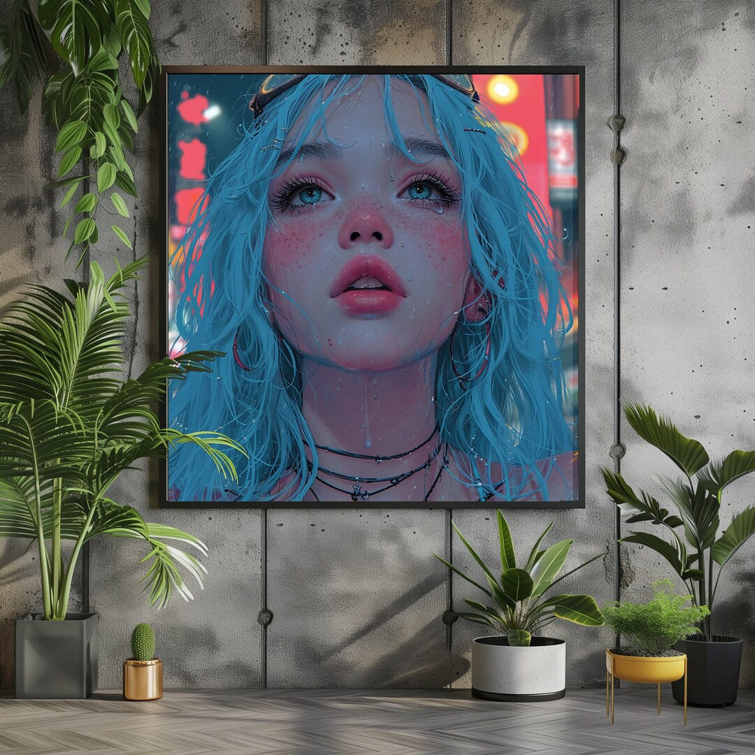 Ayumi in Neotokyo, Cyberpunk Art Anime Style, Future Punk, Blue Hair ...