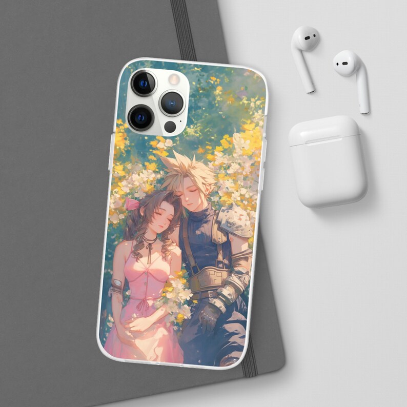 FFVII Cloud and Aerith Flower Phone Case, Final Fantasy, Playstation ...