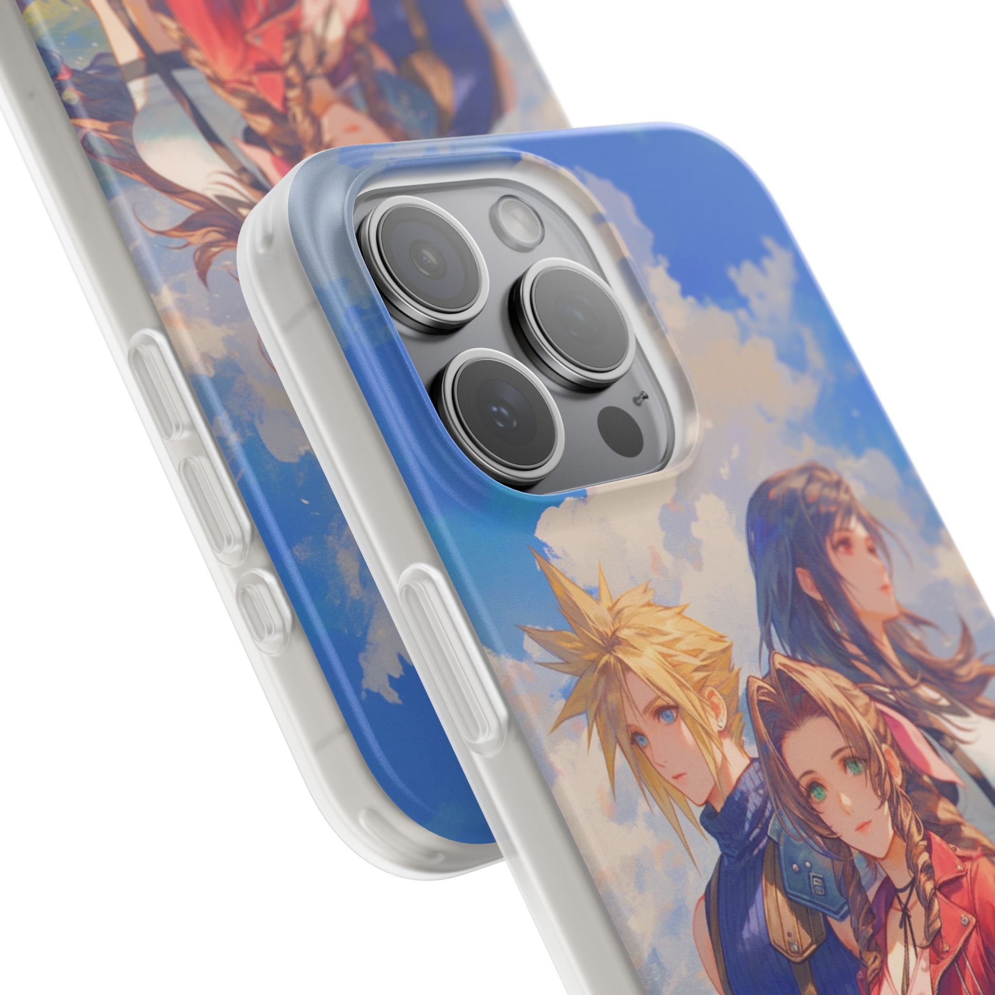 FFVII Fan Art, Cloud, Aerith, Tifa, Phone Case for iPhone 11-15 ...