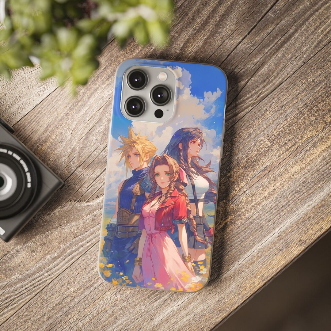 FFVII Fan Art, Cloud, Aerith, Tifa, Phone Case for iPhone 11-15 ...