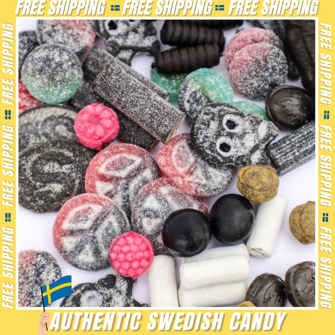 Swedish SALTY Licorice Candy Mix: Authentic Scandinavian Treats - Etsy