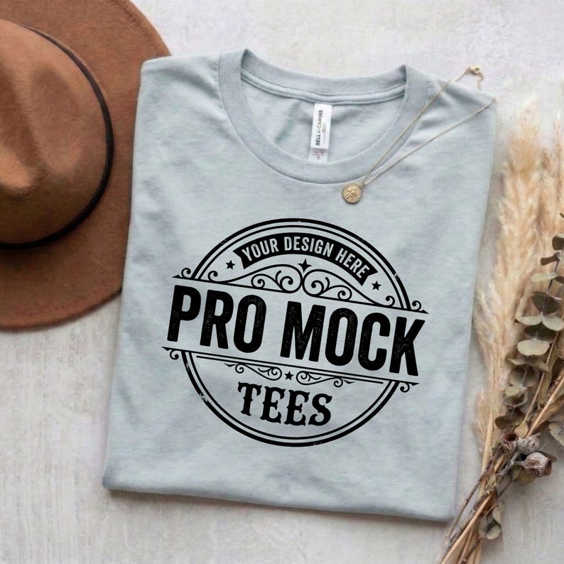 Bella Canvas 3001 Mockup Bundle | Folded Flat Lay T-shirt Mockup ...