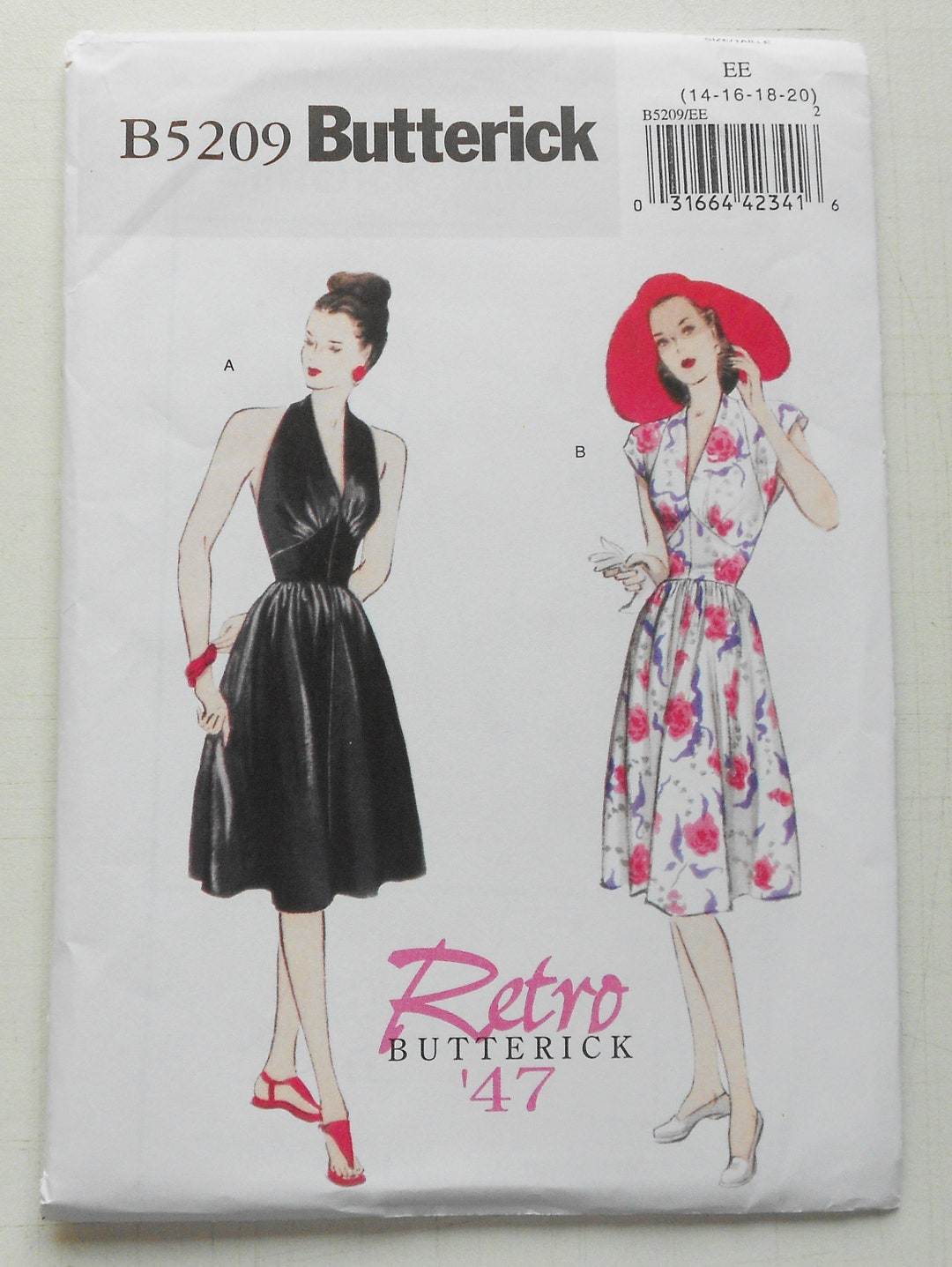 Butterick 5209; Size 14,16,18,20; UNCUT, Out of Print, Butterick Retro ...