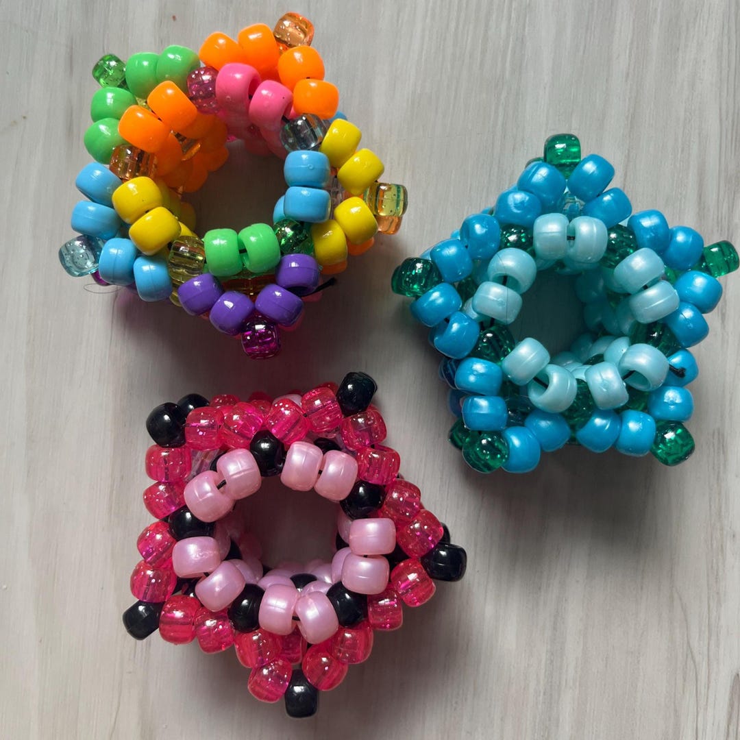 Rotating Kandi Star Cuff Ring (customizable) - Etsy