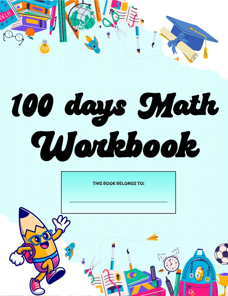 100 Days Math Workbook Printable | Kids Daily Math Practice PDF ...