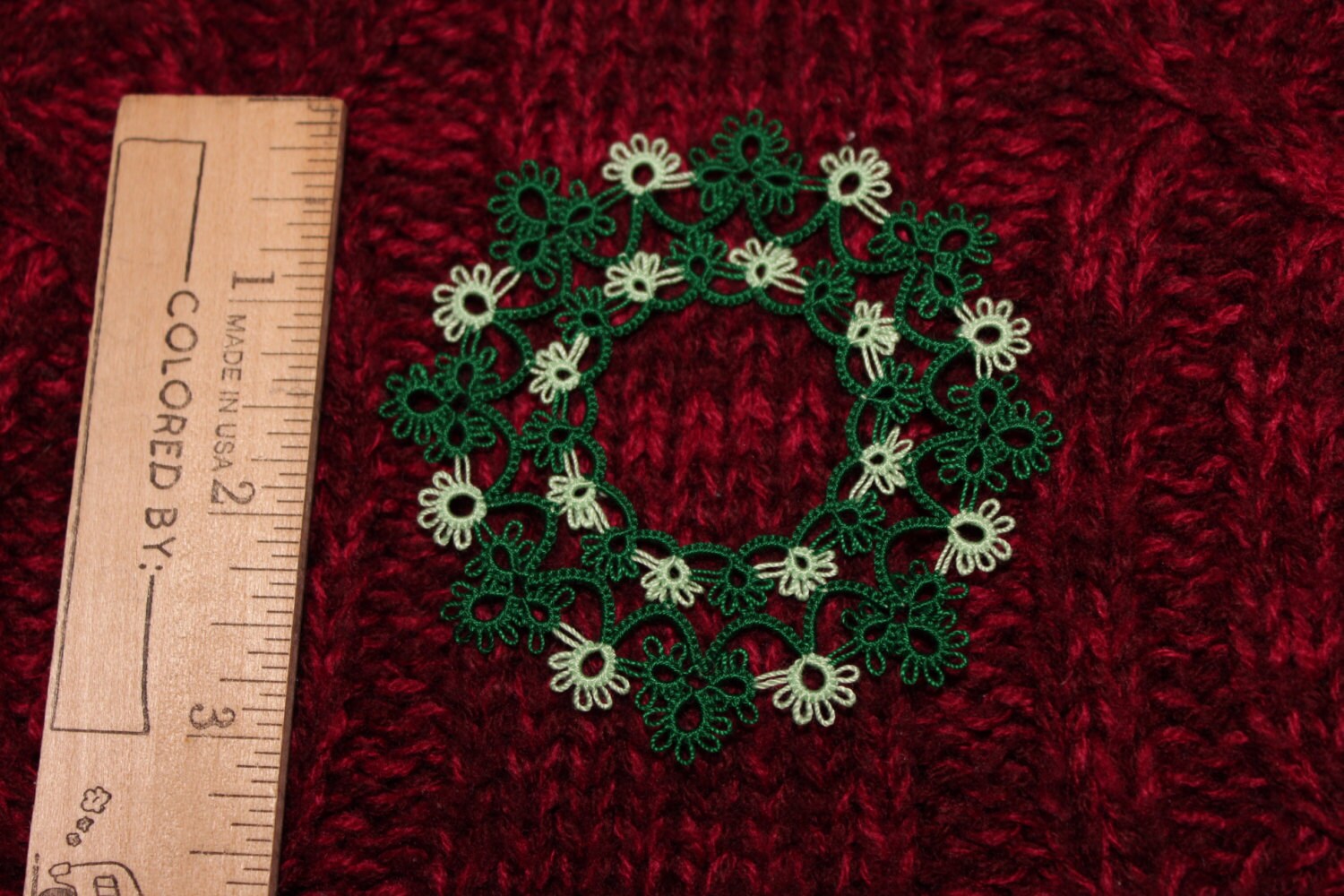 Tatted WREATH Christmas Ornament Handmade Tatting Wreath - Etsy