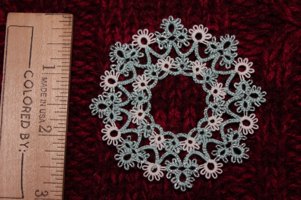 Tatted WREATH Christmas Ornament Handmade Tatting Wreath - Etsy