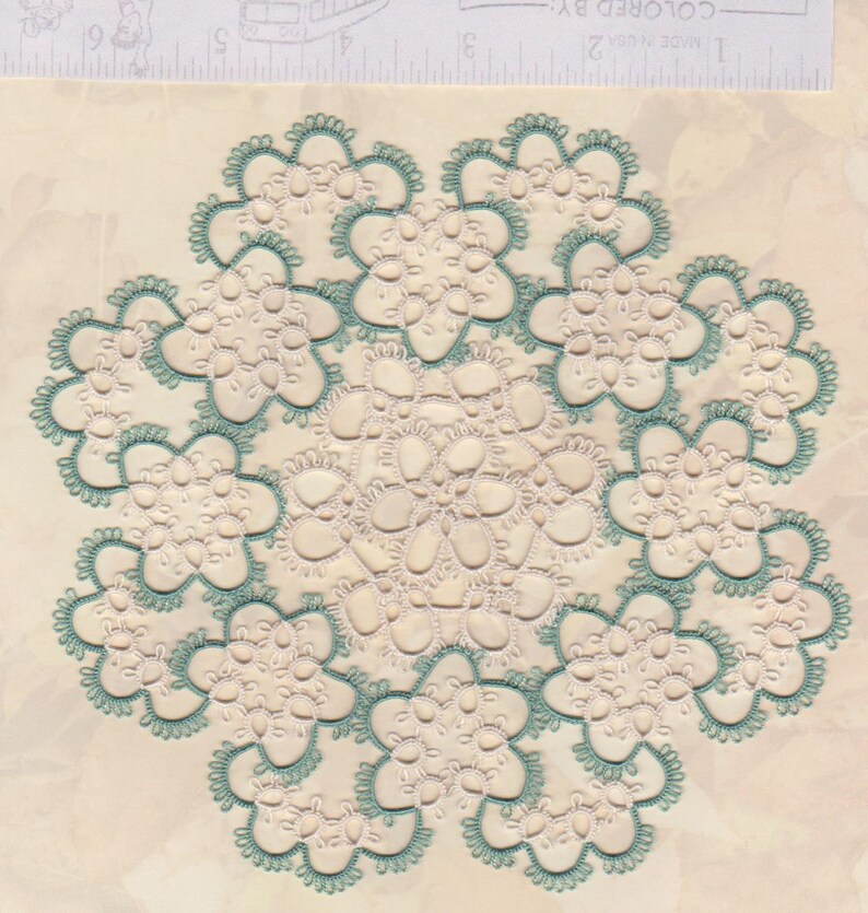 PATTERN: Tatted ACCENT Doily -- Consists of 1 Pattern - - Pattern Only ...