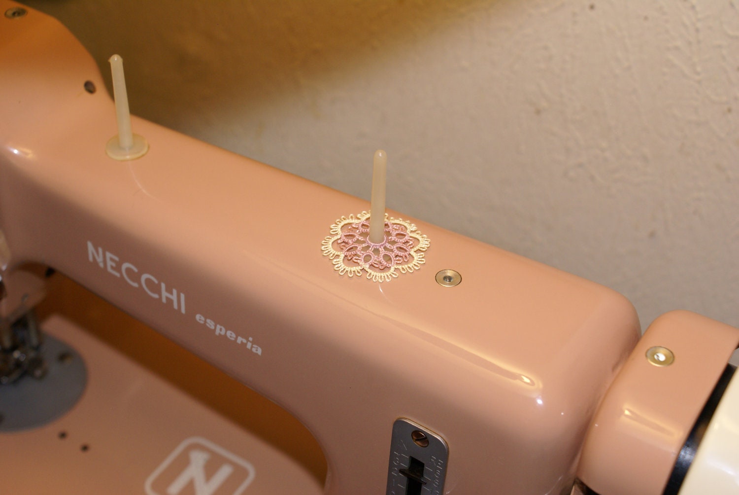 Handmade Tatting SPOOL PIN Doily Antique Sewing Machine - Etsy