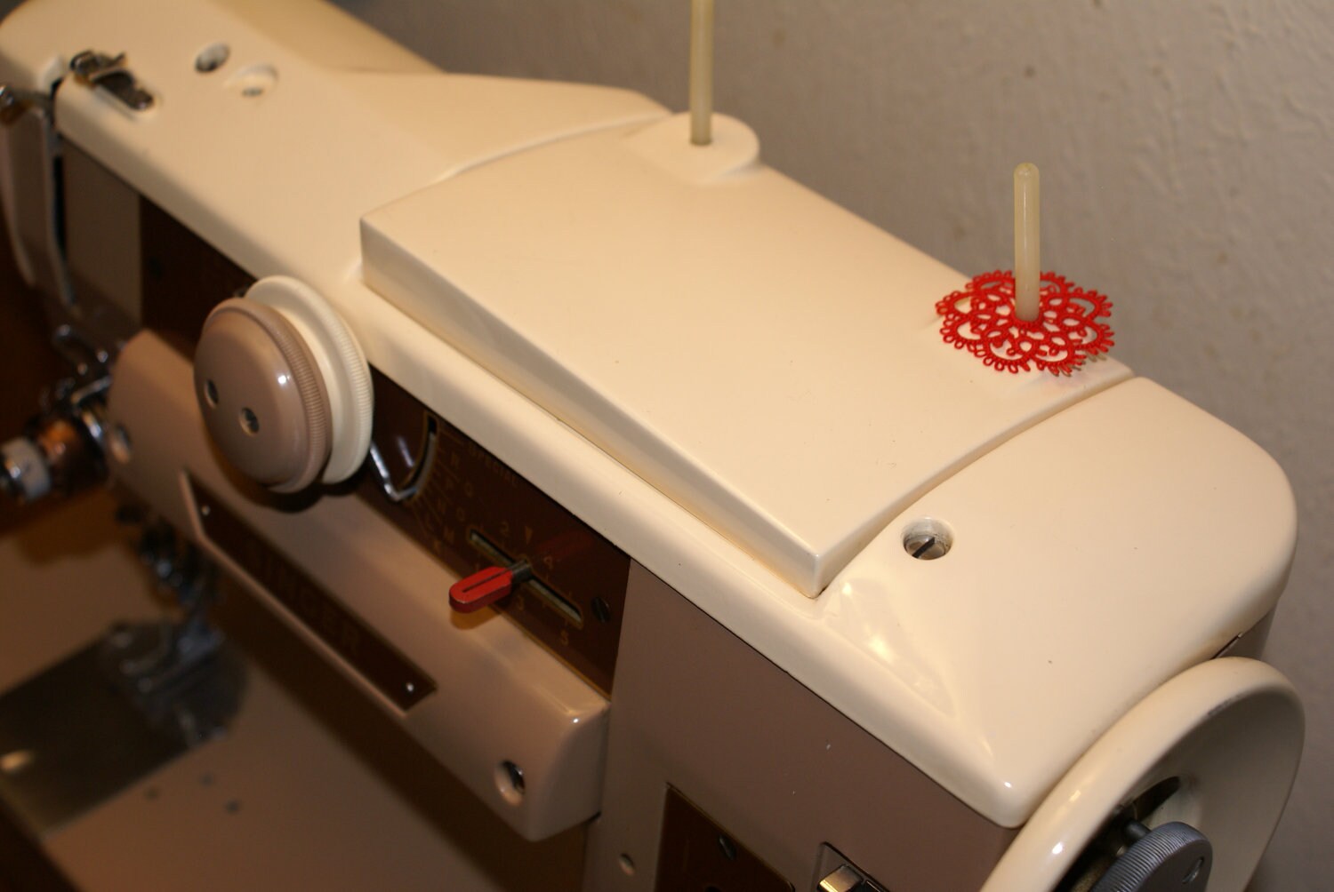 Handmade Tatting SPOOL PIN Doily Antique Sewing Machine - Etsy