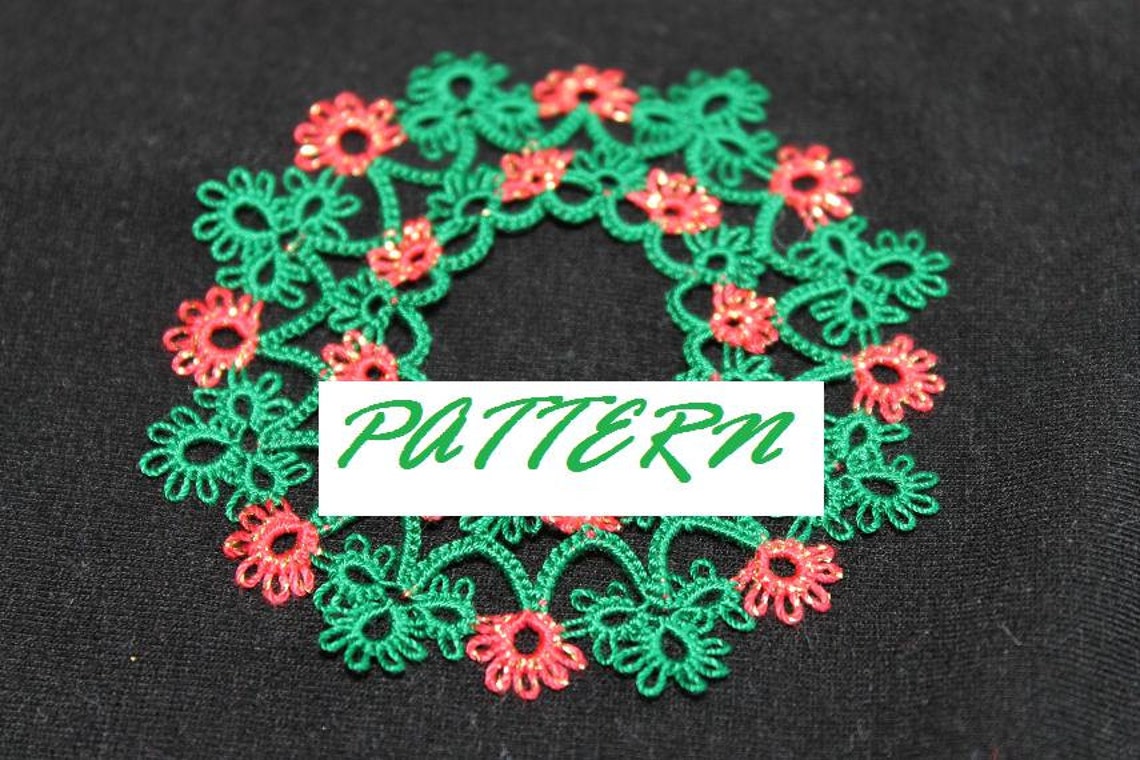 Tatted Christmas Wreath Pattern: Tatting Ornament (digital File) - Etsy