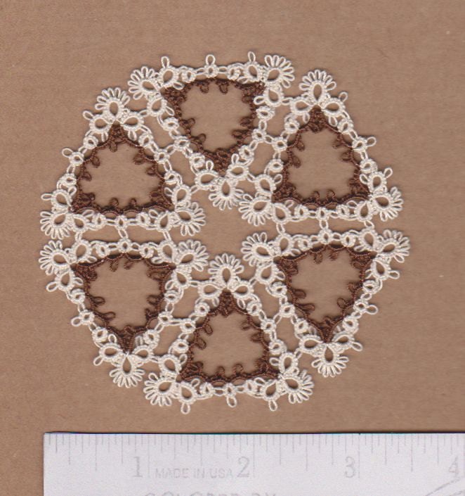 Tatted DOILY Ready-made Tatting My ORIGINAL Pattern Versatile Triangles ...