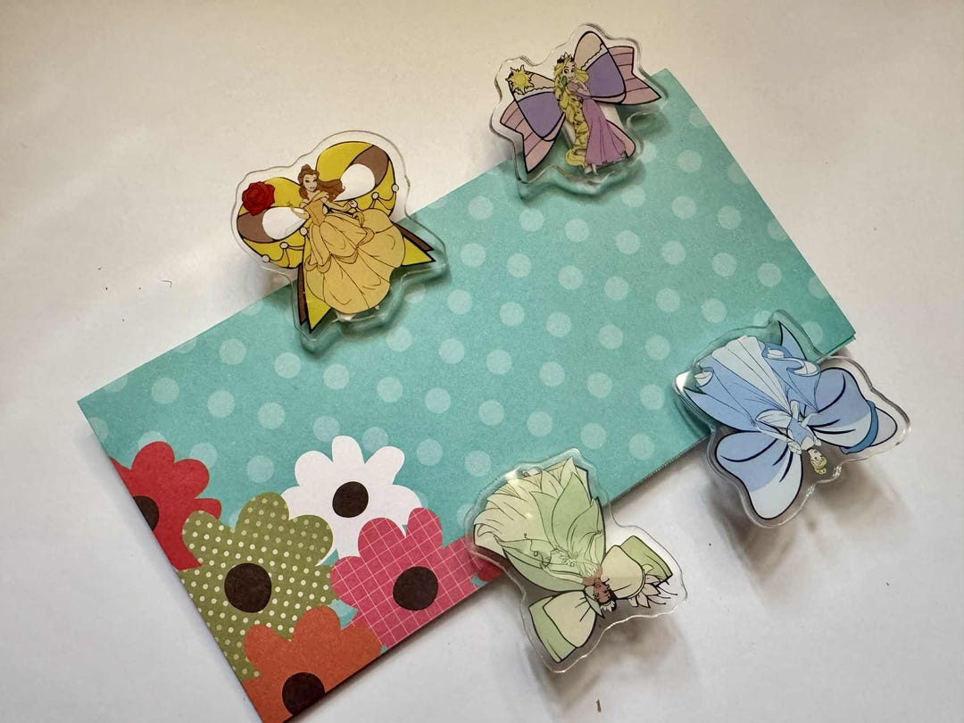 Fairy Tale Princess Bow Paper Clips | Handmade Planner Accessories - Etsy