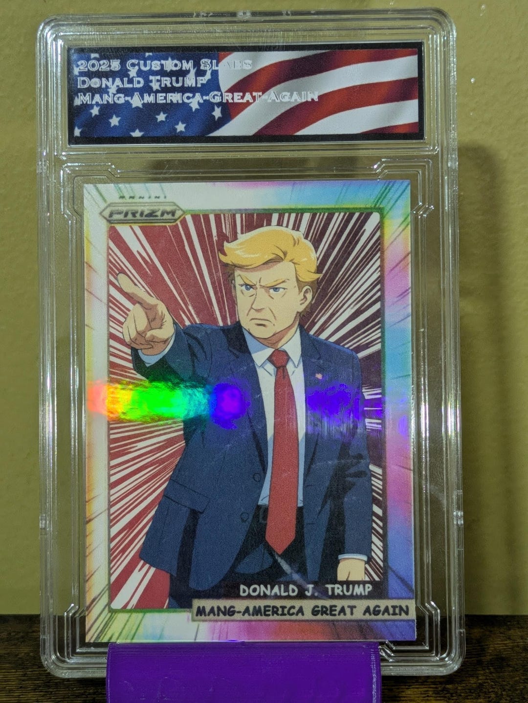 Donald Trump Mang America Great Again Holo Refractor Custom Card ...